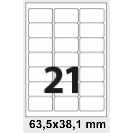 Etichette adesive su fogli A4 in carta lucida per stampanti ink-jet ...