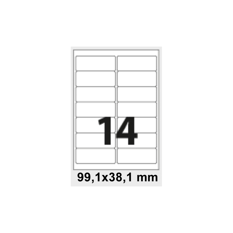 Etichette adesive su fogli A4 in carta lucida per stampanti ink-jet ...