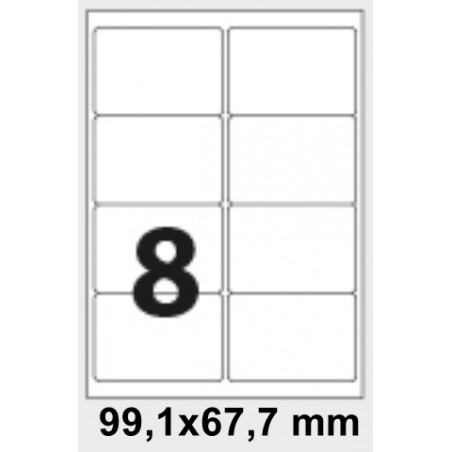 Etichette adesive su fogli A4 in carta lucida per stampanti ink-jet ...